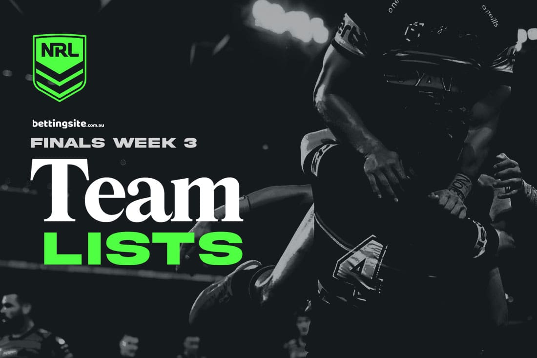 NRL Finals Team Lists | Storm v Roosters | Panthers v Sharks